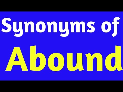 synonym of abound । meaning of abound । antonym and synonym in english ।