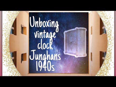 Unboxing vintage clock Junghans 1940s #antiqueclocks #vintageclocks