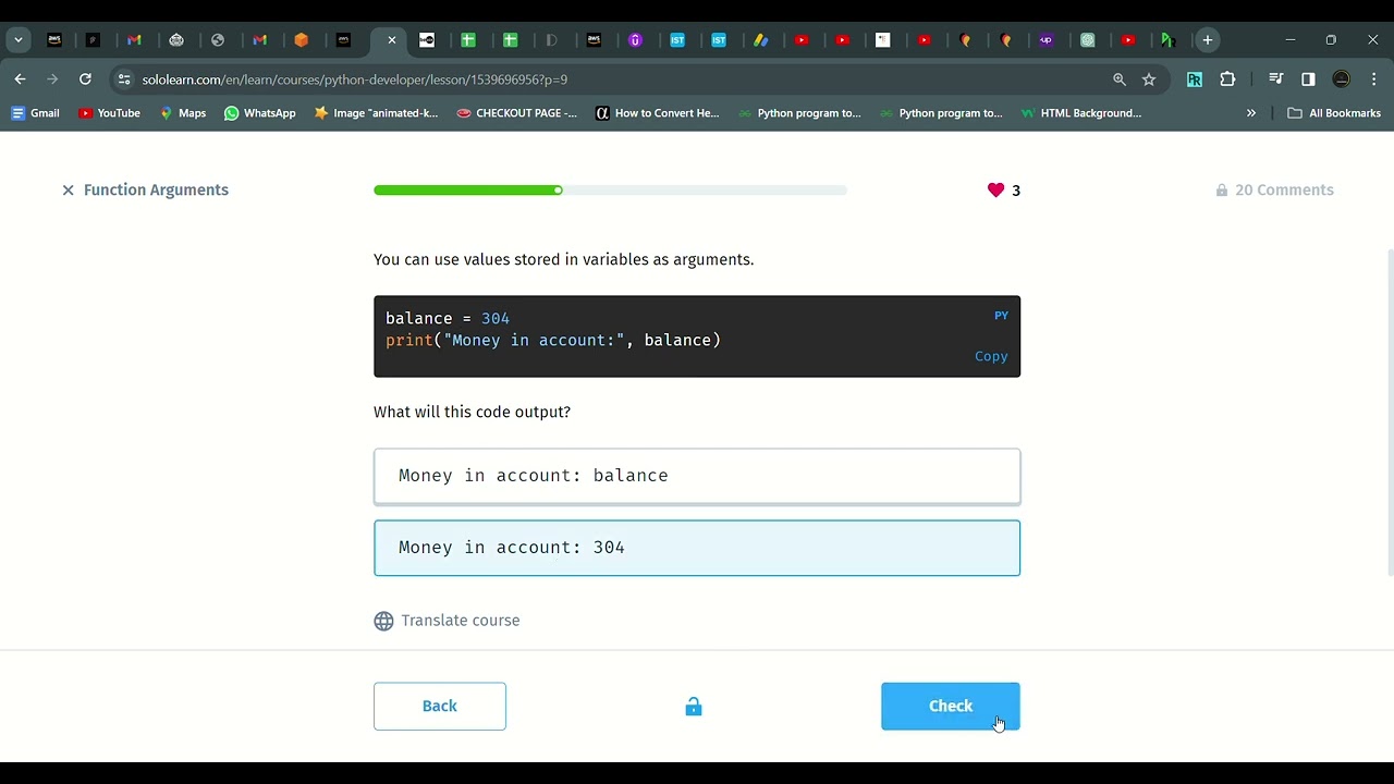 62 Function Arguments | Python Developer | Sololearn