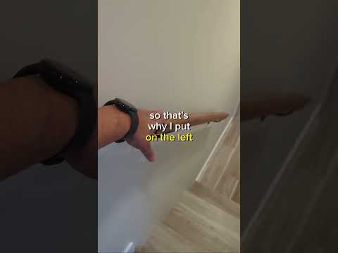 Pro tip when installing handrail #diy #doityourself #renovation #stairs #handrail #handyman #protip
