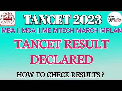 TANCET 2023 || TANCET RESULT DECLARED || CHECK YOUR RESULTS || MBA MCA ME MTECH || @talkingtamila