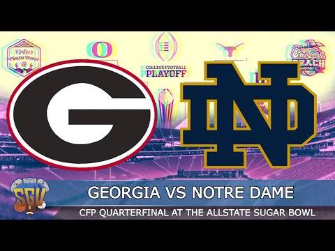 Georgia vs Notre Dame - CFP Quarterfinal at the Allstate Sugar Bowl Game (College Football 25 Sim)