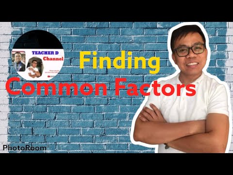 finding common factors of the numbers