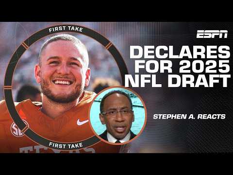 🚨 Stephen A.‘s INSTANT REACTION to Quinn Ewers declaring for the 2025 NFL Draft 🚨 | First Take