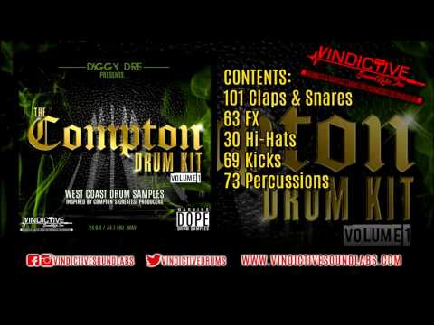 THE COMPTON DRUM KIT VOL. 1 - DR. DRE / DJ QUIK / BATTLE CAT / WEST COAST INSPIRED