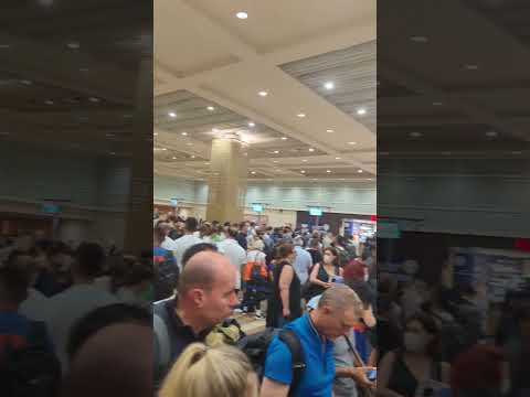 Immigration at Bali airport really is the jungle on a Friday night.