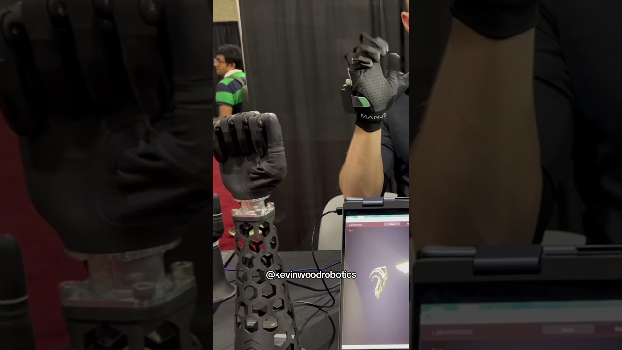 Glove Controlled Robotic Hand #icra2025 #humanoidrobot #robotics #robot