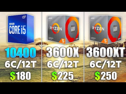 Ryzen 5 3600XT vs Ryzen 5 3600X vs i5 10400 Test in 9 Games