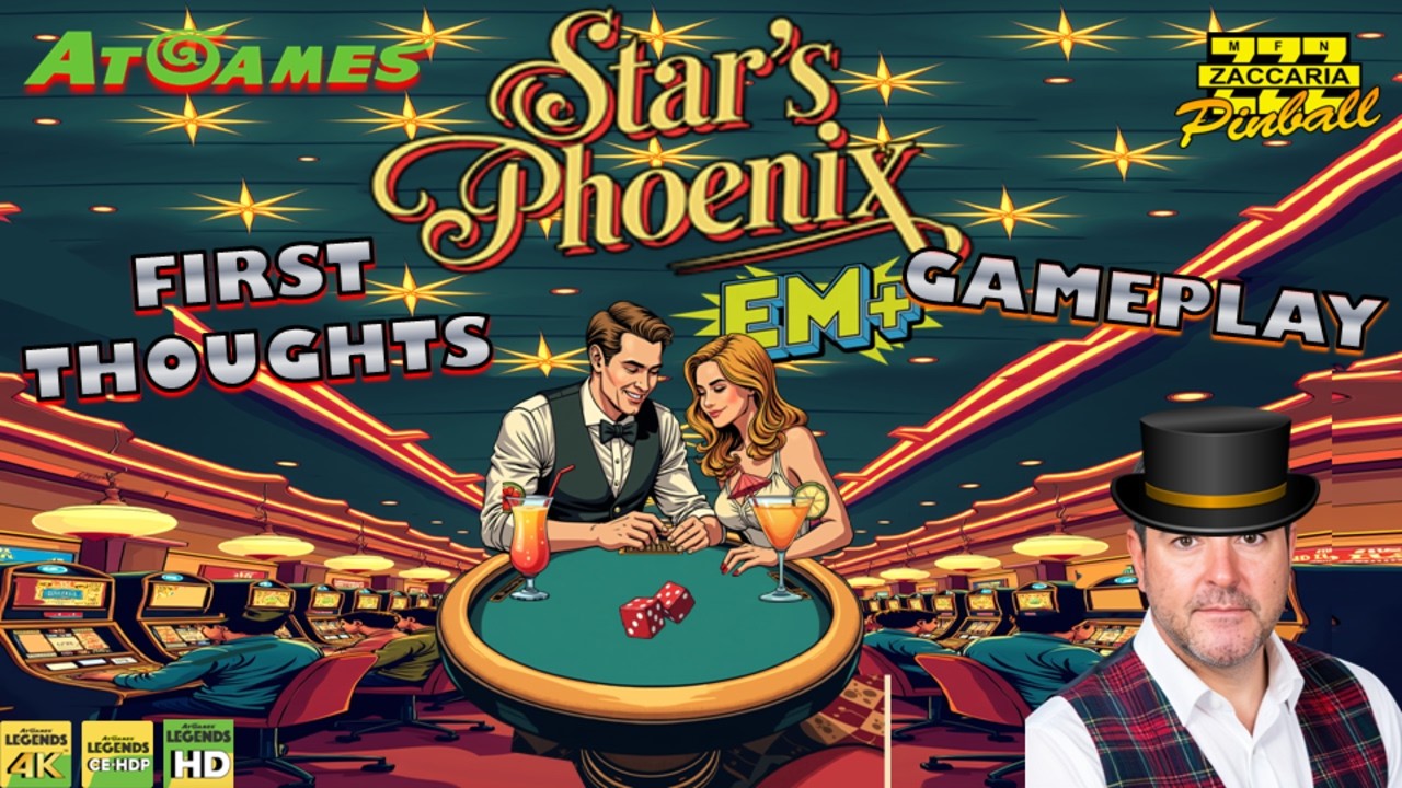 Star's Phoenix EM+ First Look For Atgames 4K, HD, HDP Pinball!?
