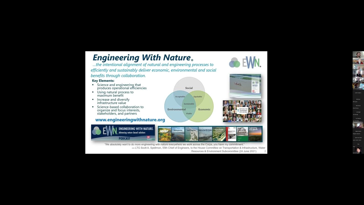 Engineering with Nature and Overview of Design Construction Guidance for Nature-Based Solutions