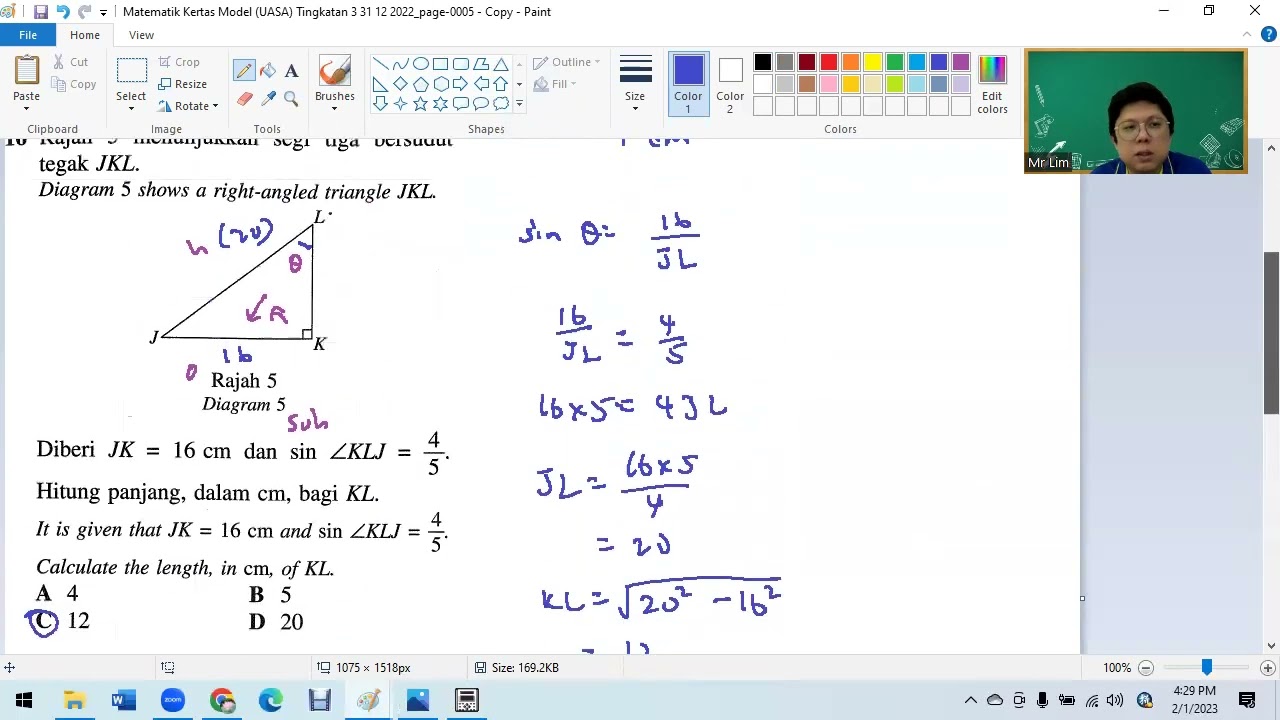 Sasbadi Matematik Kertas Model UASA Tingkatan 3 Set 1