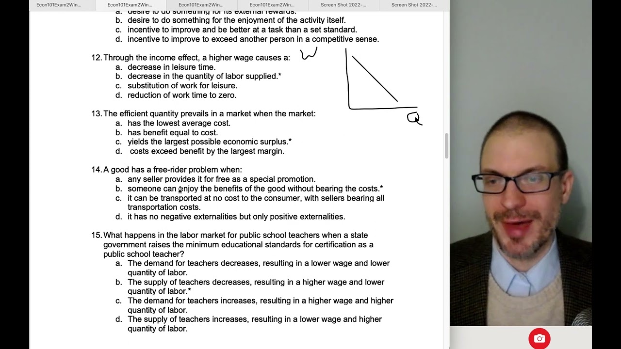 Econ 101 Exam 2 Solution, Version 2 (W22)