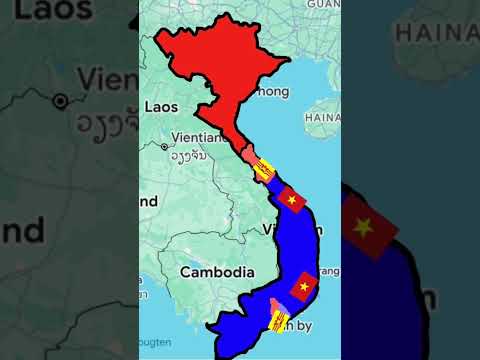 Vietnam vs South Vietnam Using Google Maps #vietanm #war #shorts #comment