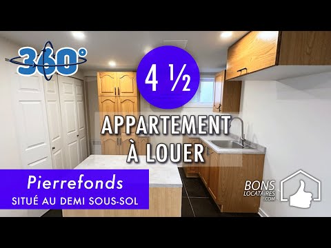 Apartment for rent - Virtual tour - Apartment Tour - Pierrefonds 4 1/2