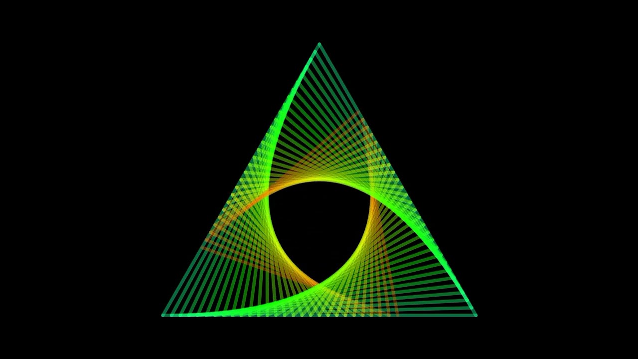 Recursive Mathematics Art: Repeating Triangles #mathart #art #trigonometry #patterns