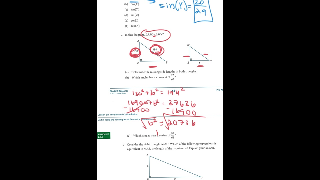 Pre-AP Geometry 2.9