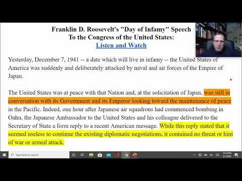 WWII:Day of infamy speech