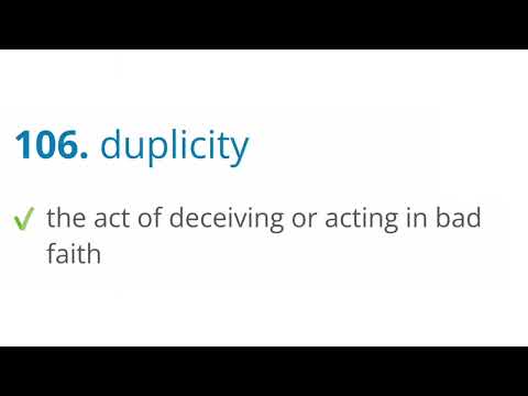 Duplicity meaning sentence and pronunciation