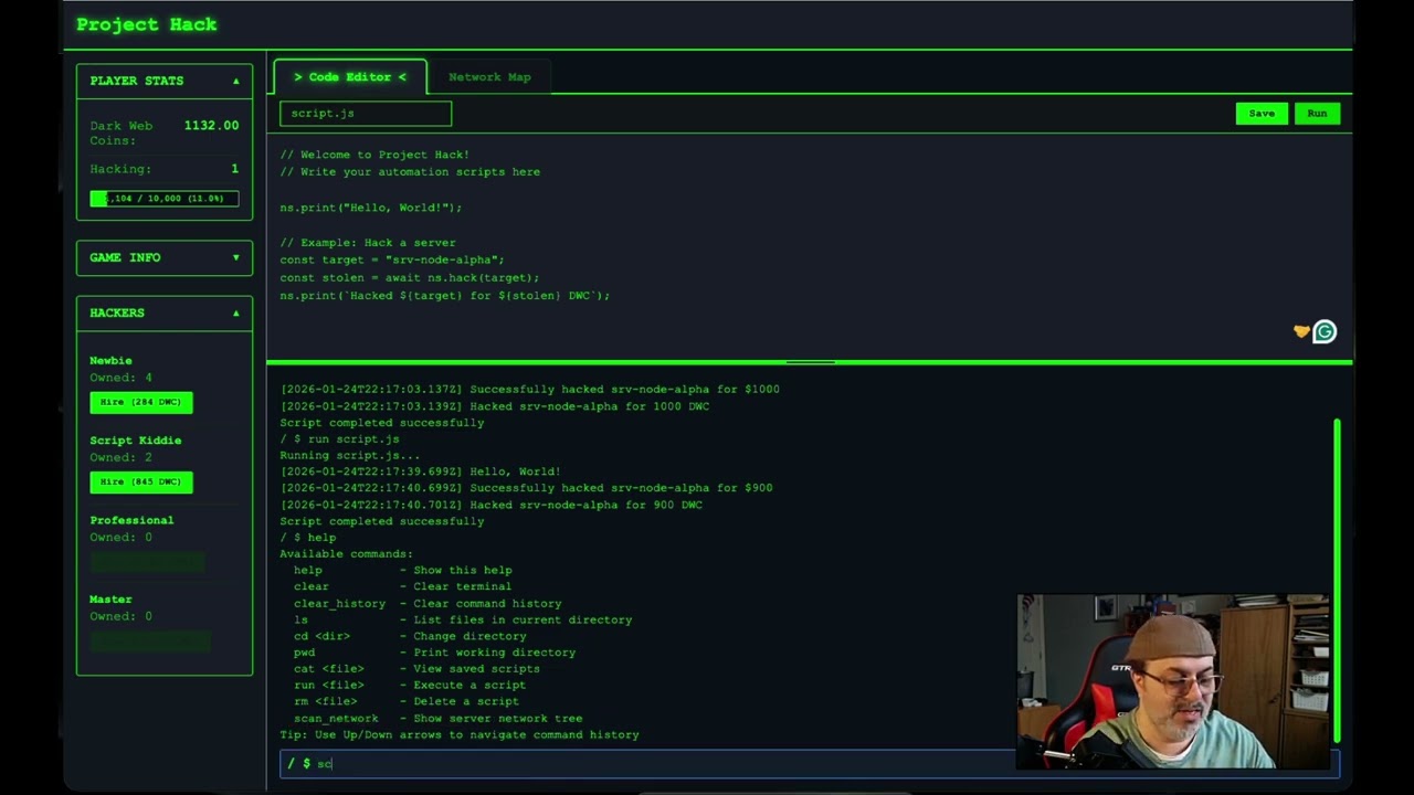 ProjectHack developer log - New interface and features