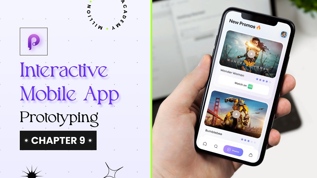 Interactive mobile app prototype with Micro Interactions | UI Animation Masterclass - Chapter 9