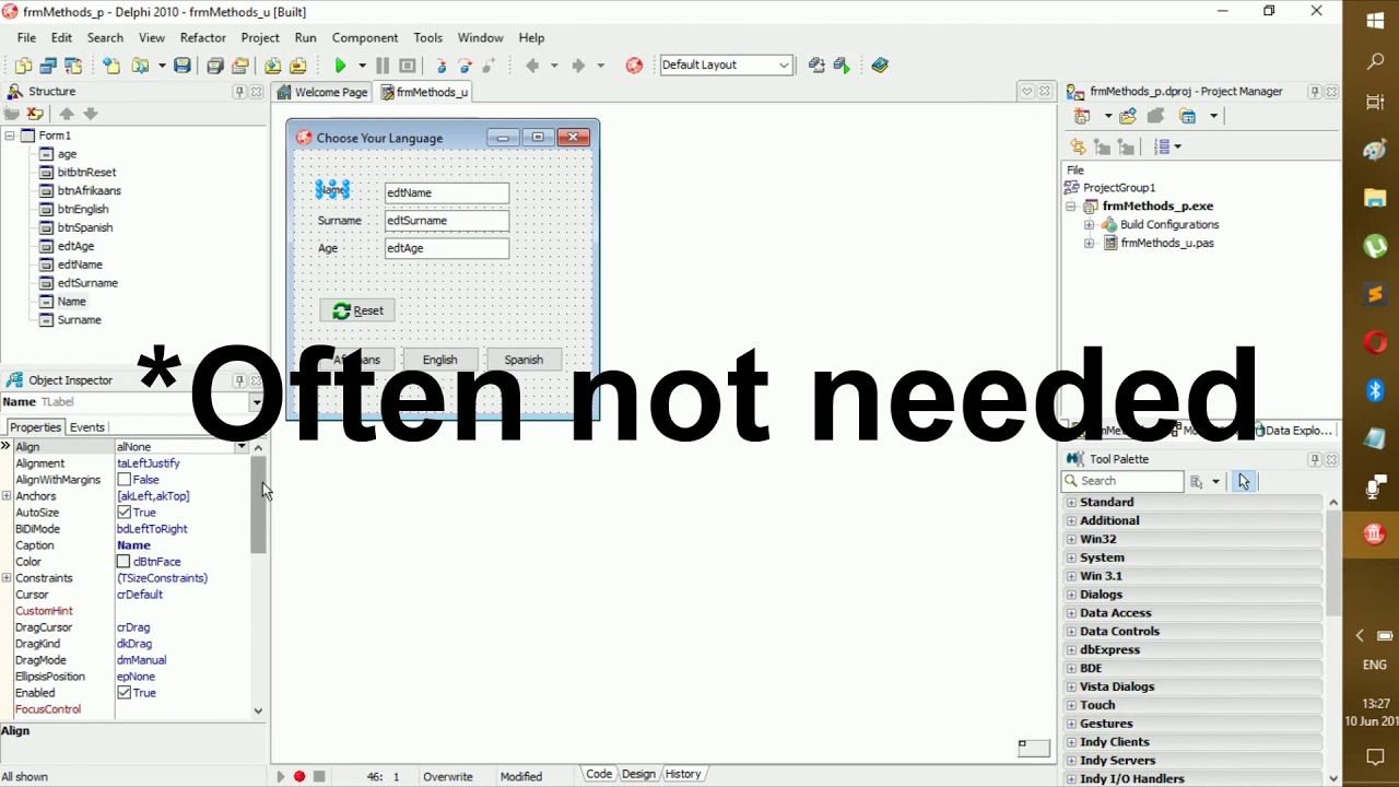 Changing Properties - Delphi Tutorial (Part 5)