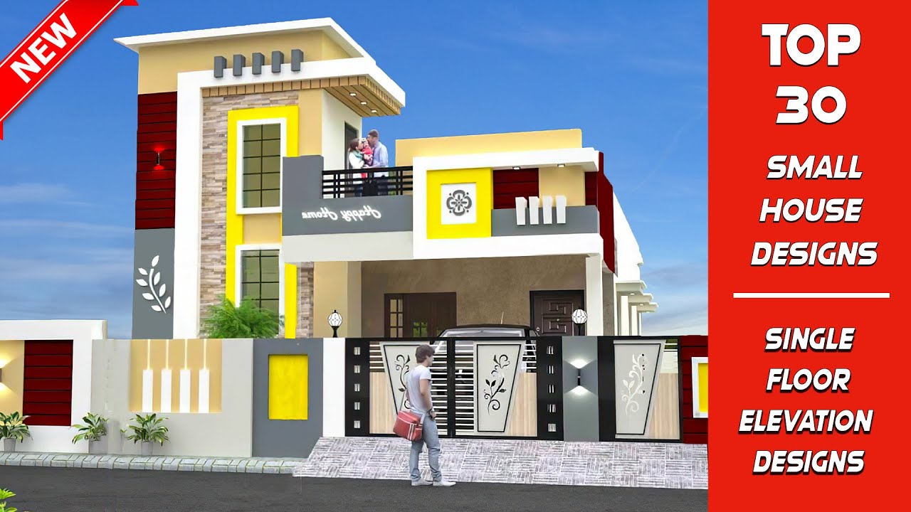 Best 30 Single Floor House Front Elevation Designs for Small Houses | Ground Floor Home Designs