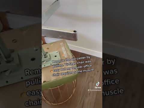 How to remove old casters from an office chair and replace with rollerblade wheels | Office Hack