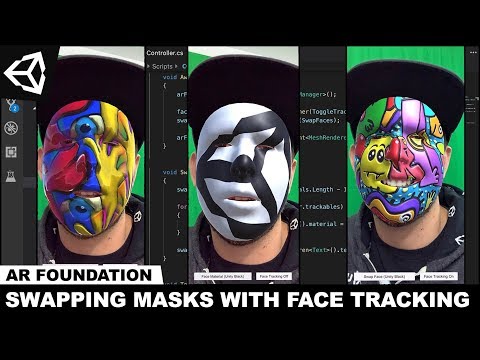 Learn Unity3d AR Foundation Adding Face Masks with AR Face Tracking And Turning Face Tracking On ...