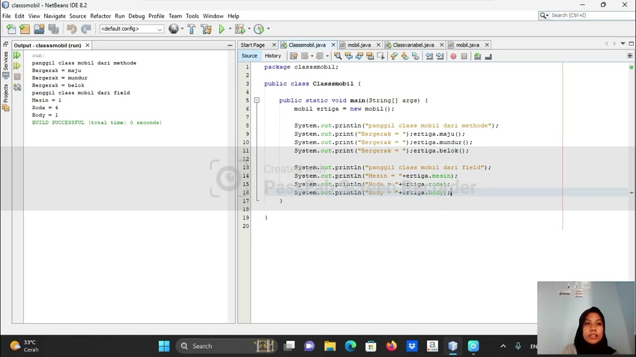 Penjelasan 3 Contoh Soal Program Java Dengan Class Dalam Java (P. Java)