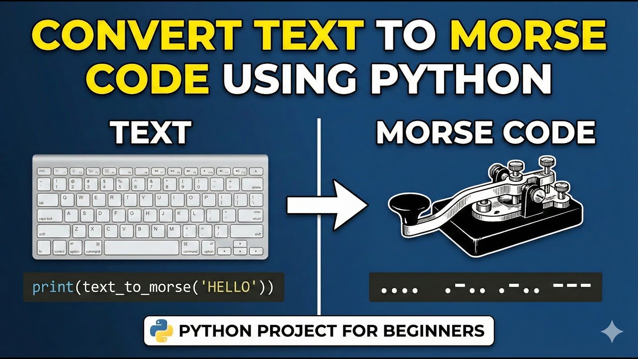 🔤 Convert Text to Morse Code Using Python | Python Project for Beginners