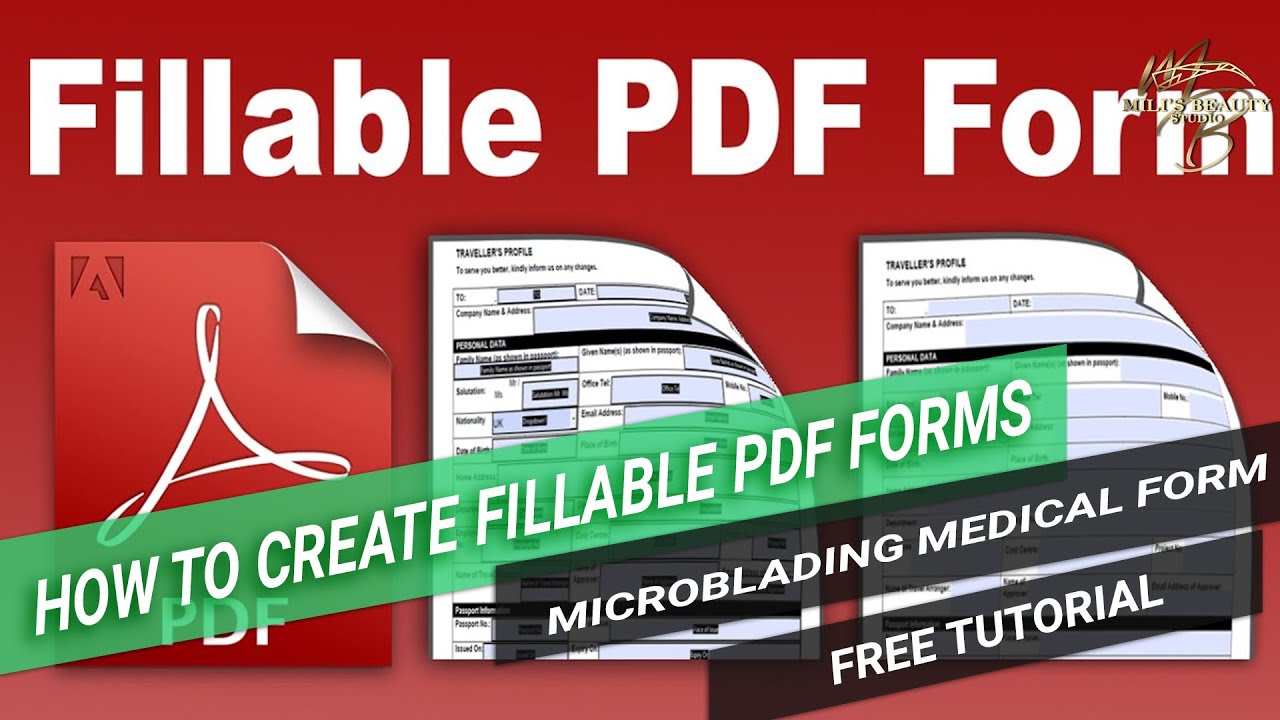 How To Create Fillable PDF Forms | Microblading Medical Release Forms | Free Tutorial