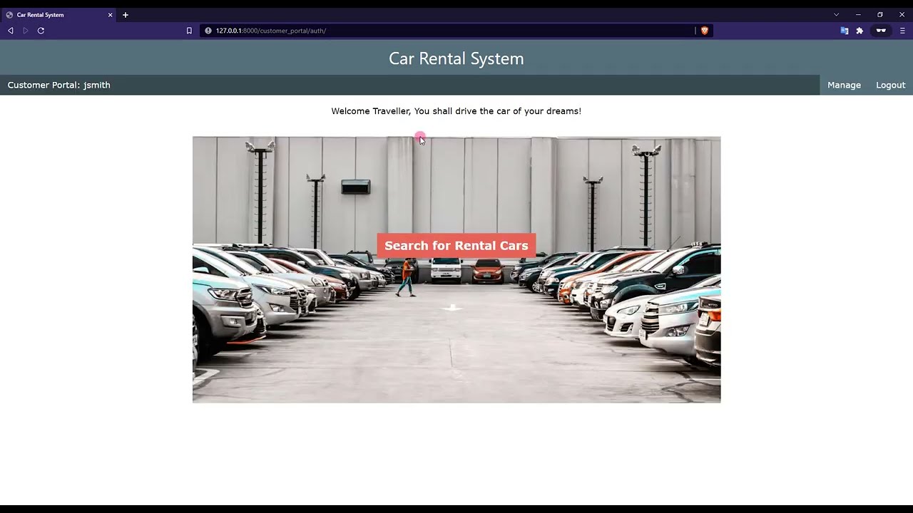 Car Rental System in Python using Django DEMO