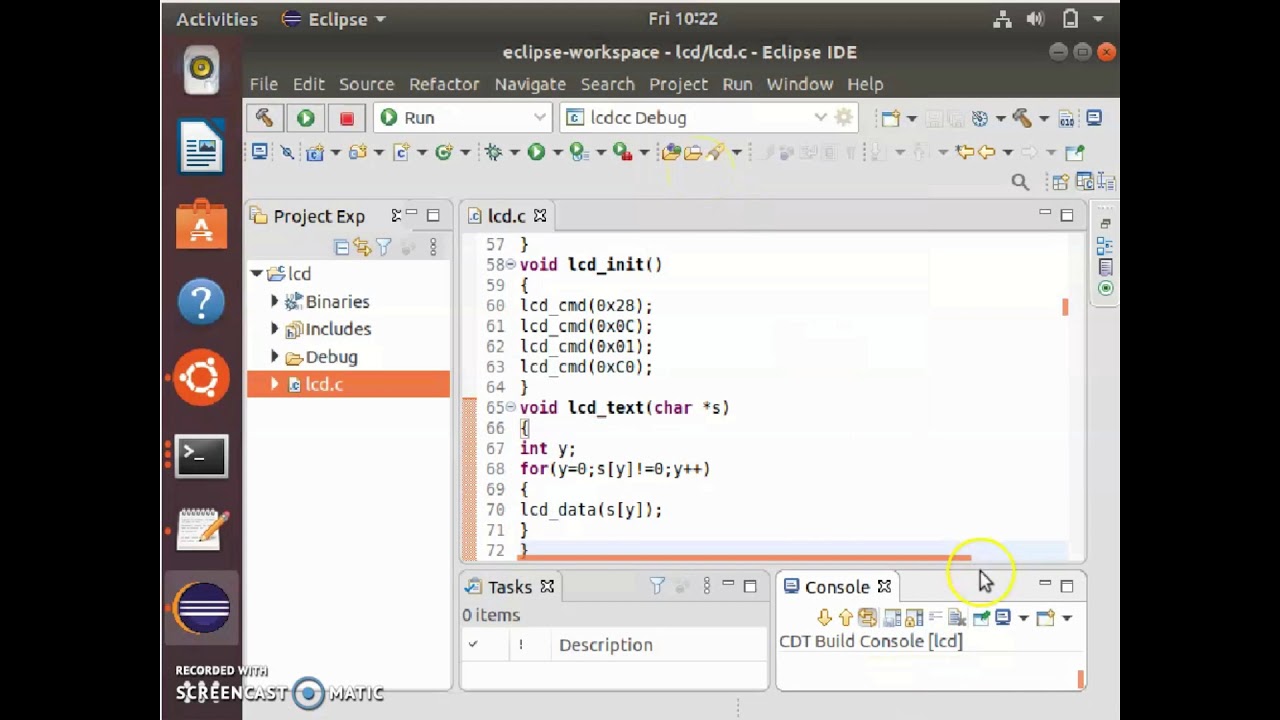 cross compilation process eclipse and beaglebone black (LCD program)