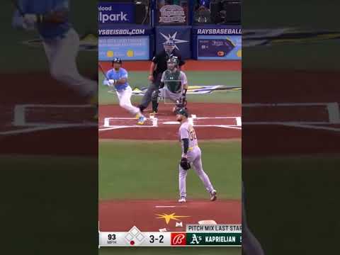 Wander Franco liner home run #baseball #mlb #homerun #rays #tampabay #tampabayrays #shorts