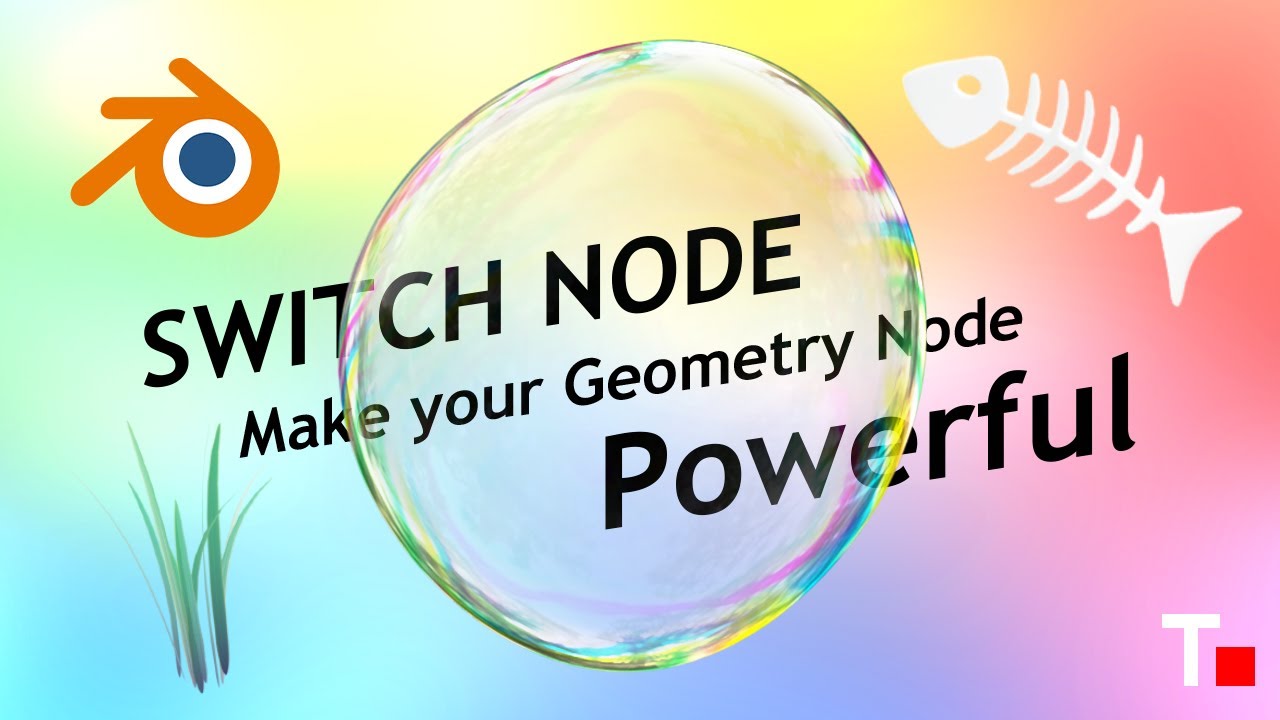 One GeometryNode multiple functions | GeometryNode | Switch Node |