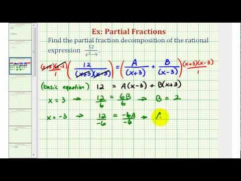 Ex 1: Partial Fraction Decomposition (Linear Factors) | Math Help from Arithmetic through ...
