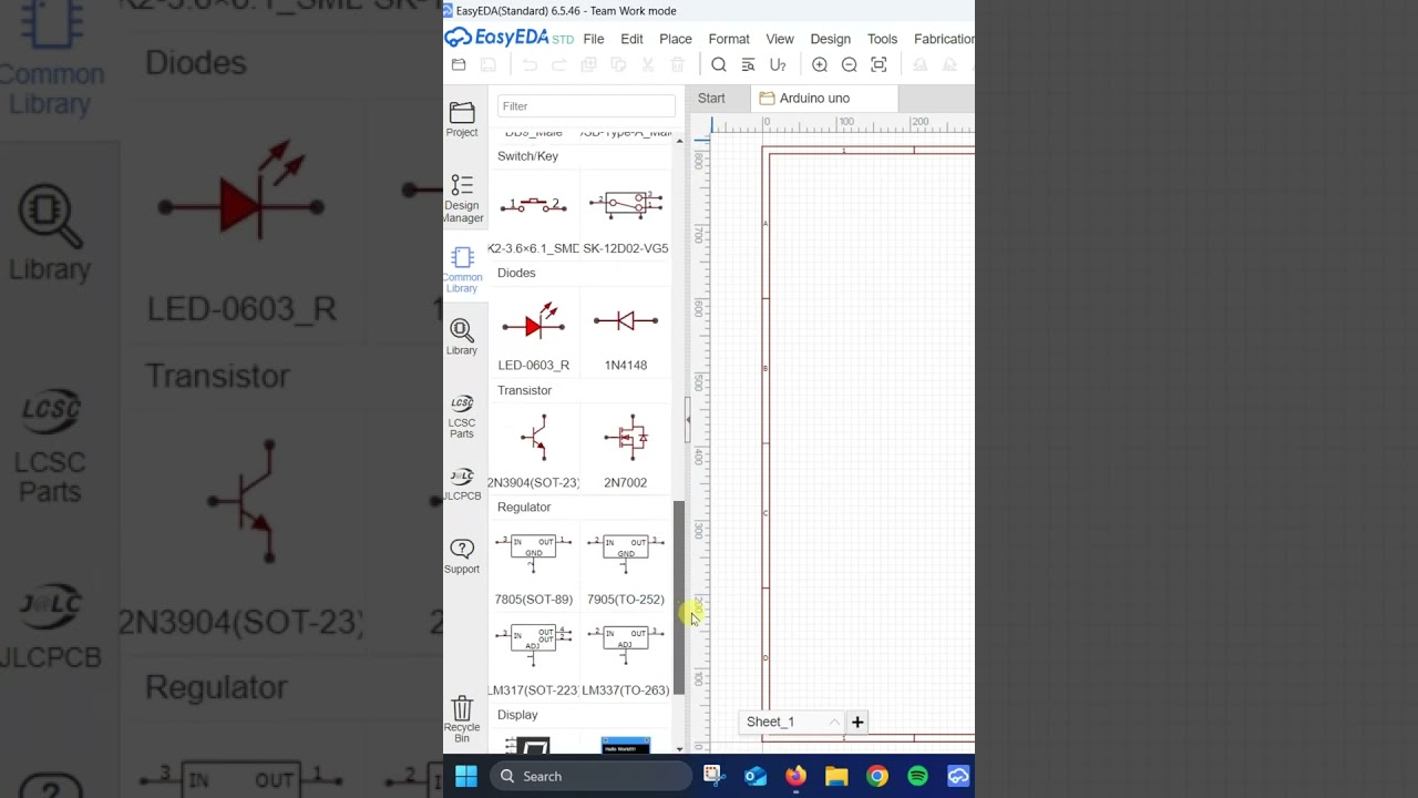 EasyEDA Tutorial for Beginners | Component library #pcbdesign #electronicsdesign