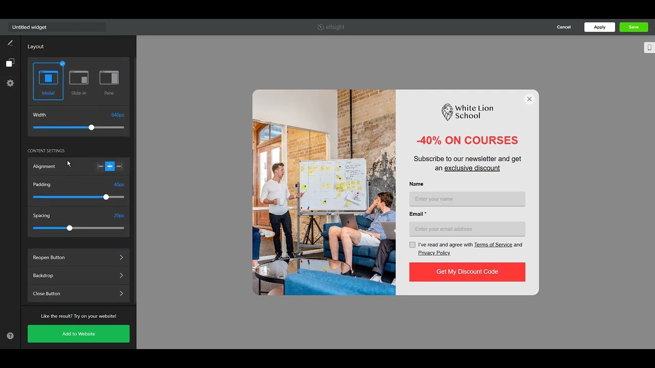 How to Make a Pop-up using Elfsight Popup Widget