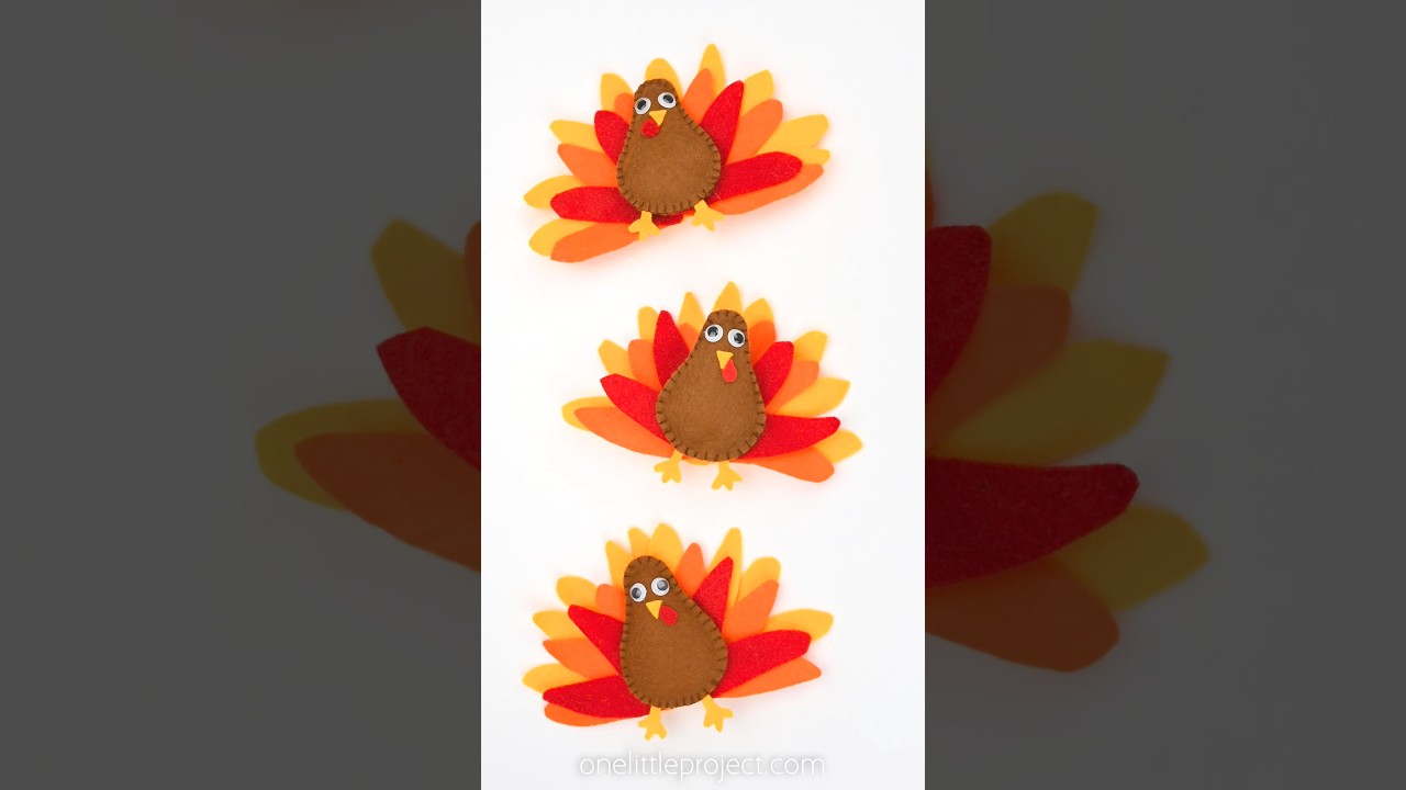 DIY Felt Turkey Pattern 🦃 🦃 🦃