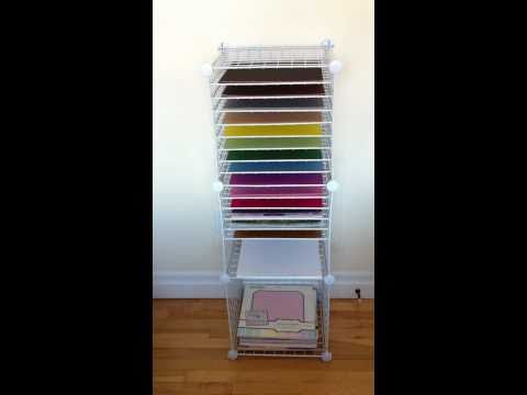 Homemade 12x12 Paper Storage Shelving