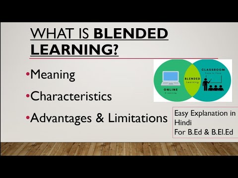Blended learning/ for B.ed. & B.el.ed./ meaning, nature, advantages & limitations