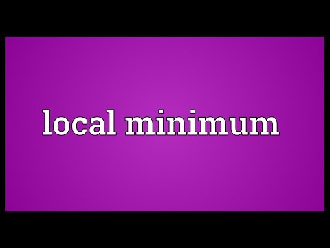 Local minimum Meaning