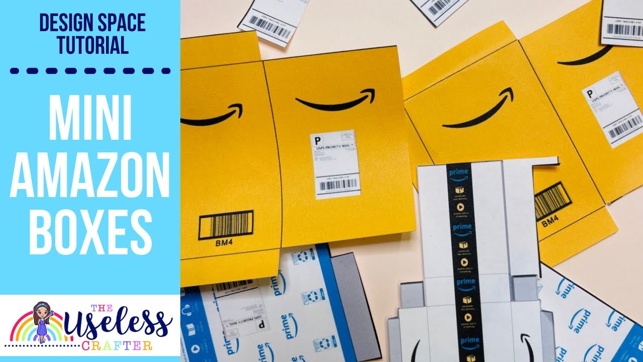 DIY Mini Amazon Boxes and Packages | Cricut Design Space Tutorial | Amazon Package Ornament