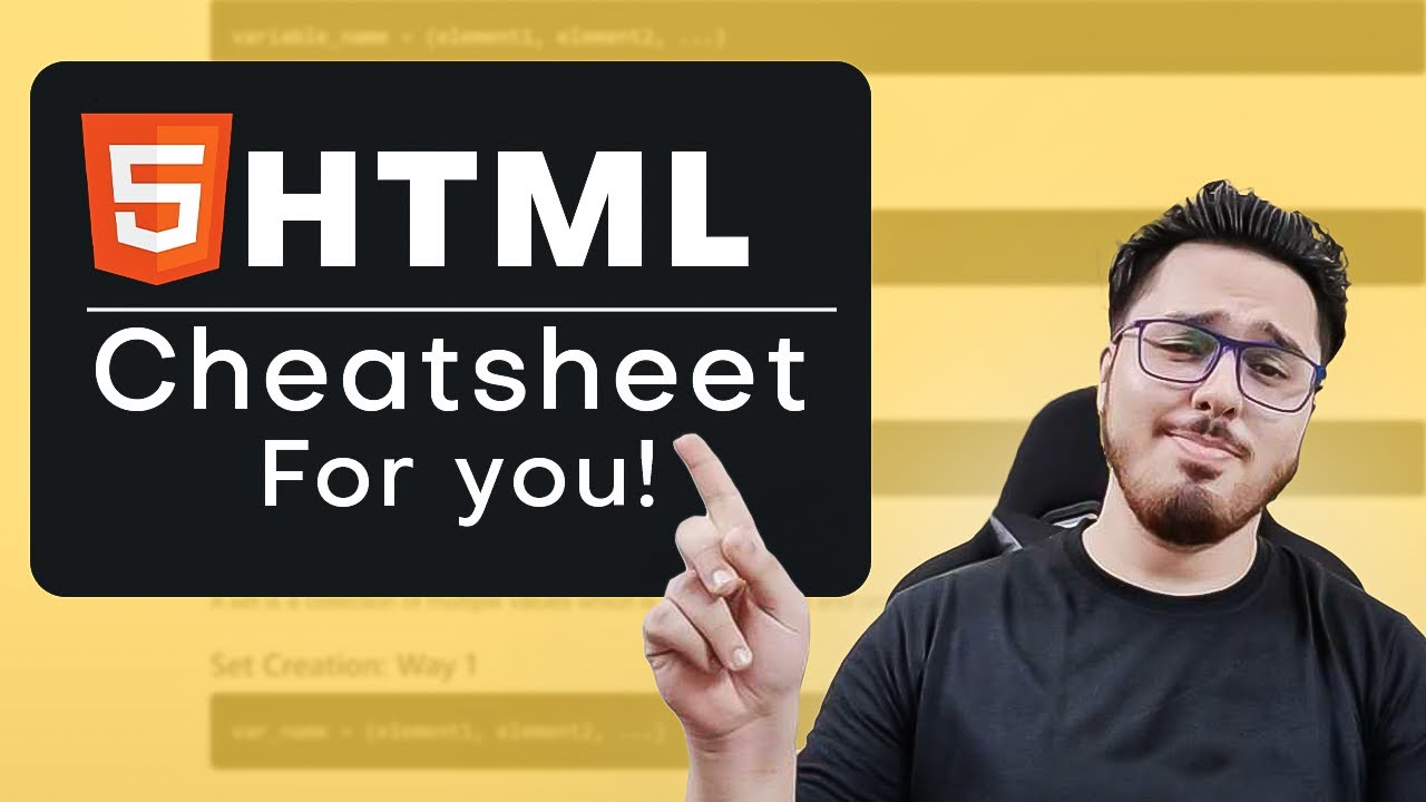 HTML CheatSheet 🧾 for Beginners 🔥