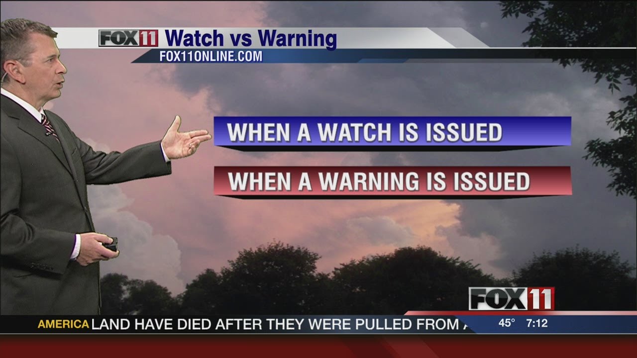 What's the difference between a severe weather watch and warning?