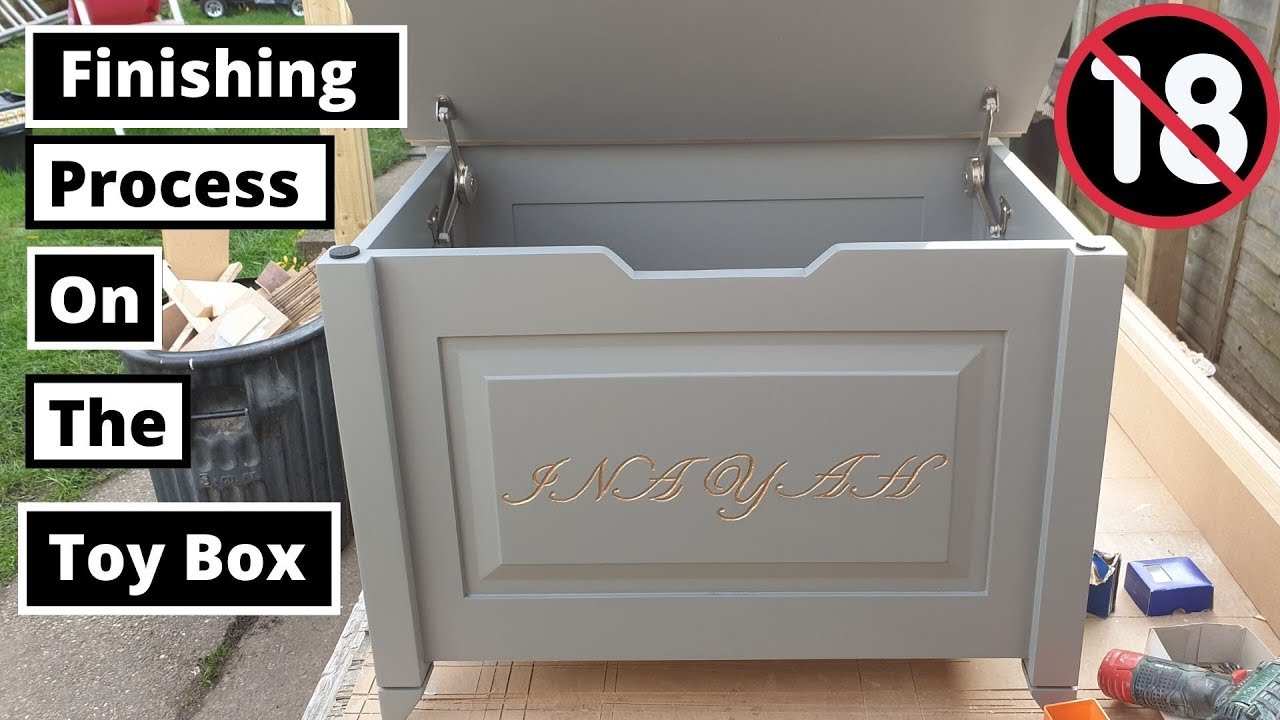 the finishing process on a toy box iv built