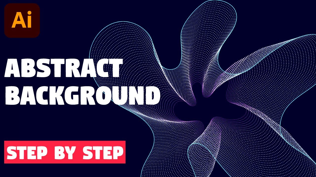 Abstract Background | Adobe Illustrator Tutorial (Waves and Particles)
