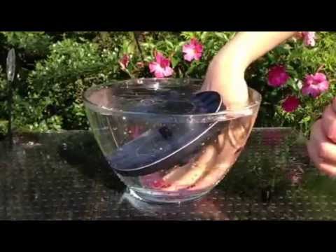 How to clean the pump and use the suction cup of Solarrific G3033 Floating Solar Fountain