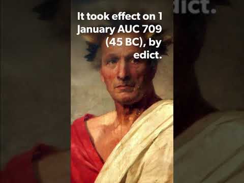 1 January 45 BC - The Julian calendar takes effect as the civil calendar of the Roman Empire #Shorts