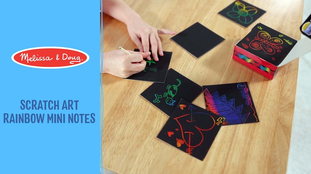 Melissa & Doug Scratch Art Rainbow Mini Notes - Box of 125